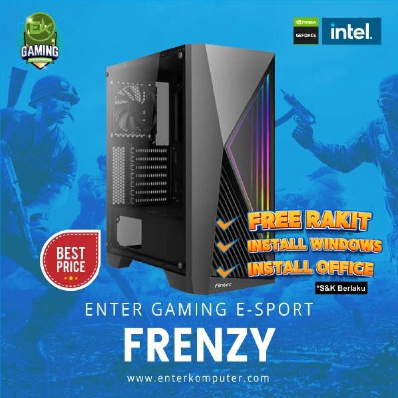Promo PC Rakitan EnterKomputer Gaming E-Sports Frenzy Diskon 23% di ...