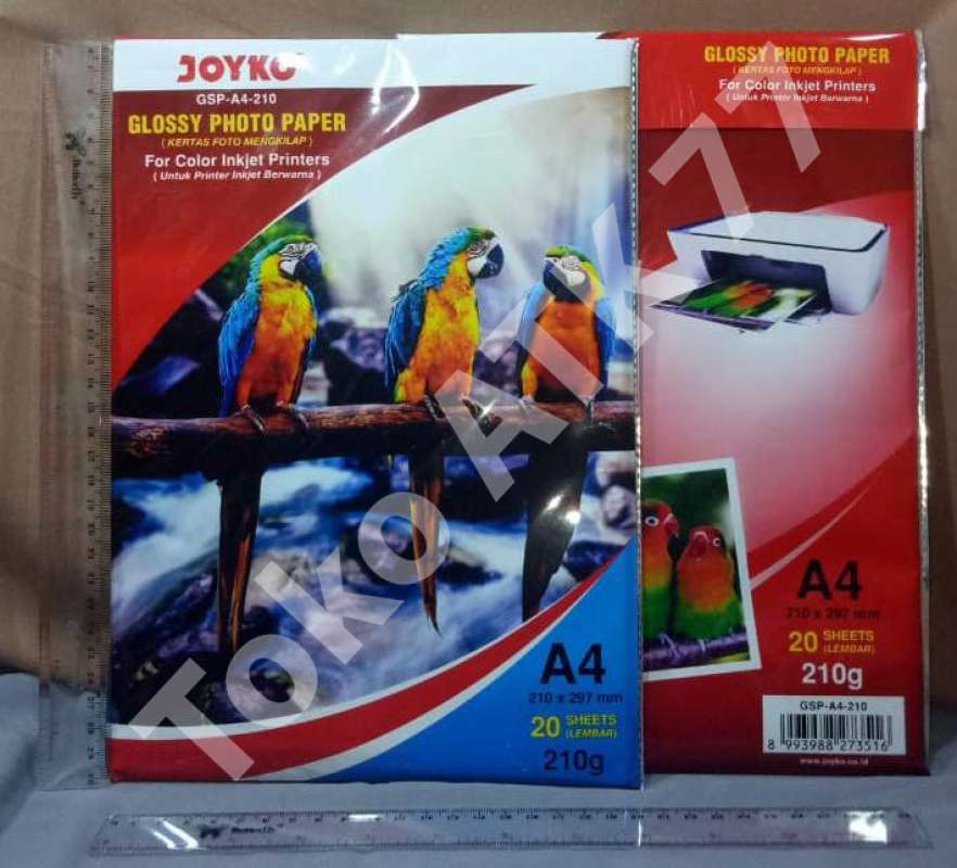 Jual Kertas Foto Glossy Photo Paper Joyko A4 210gr 20 Lembar Ready ...