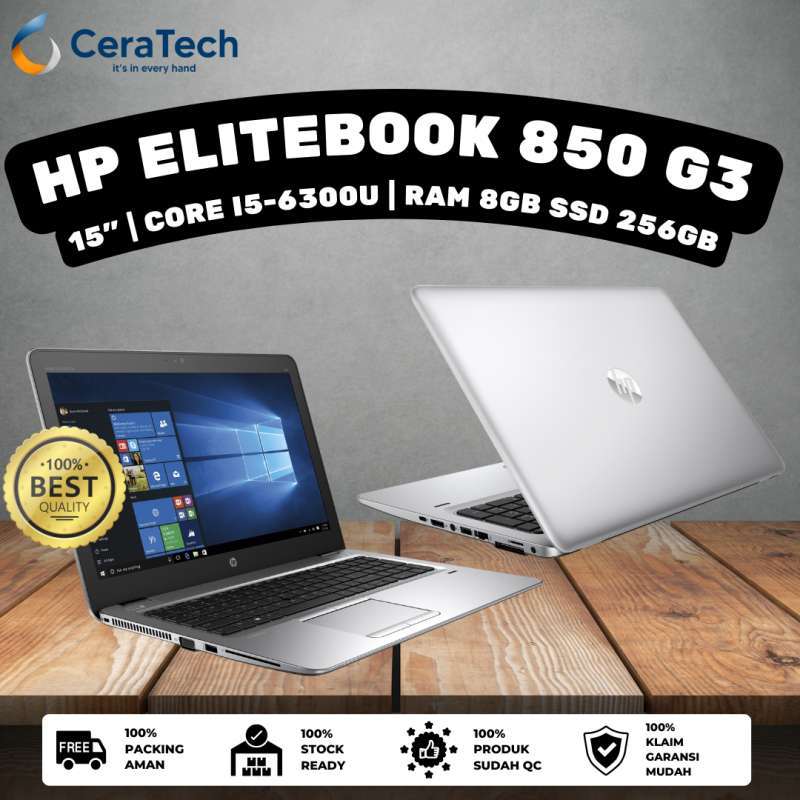 Jual LAPTOP HP ELITEBOOK 850 G3 - CORE i5 GEN 6 - RAM 8GB SSD 256GB - GARANSI TOKO di Seller ...