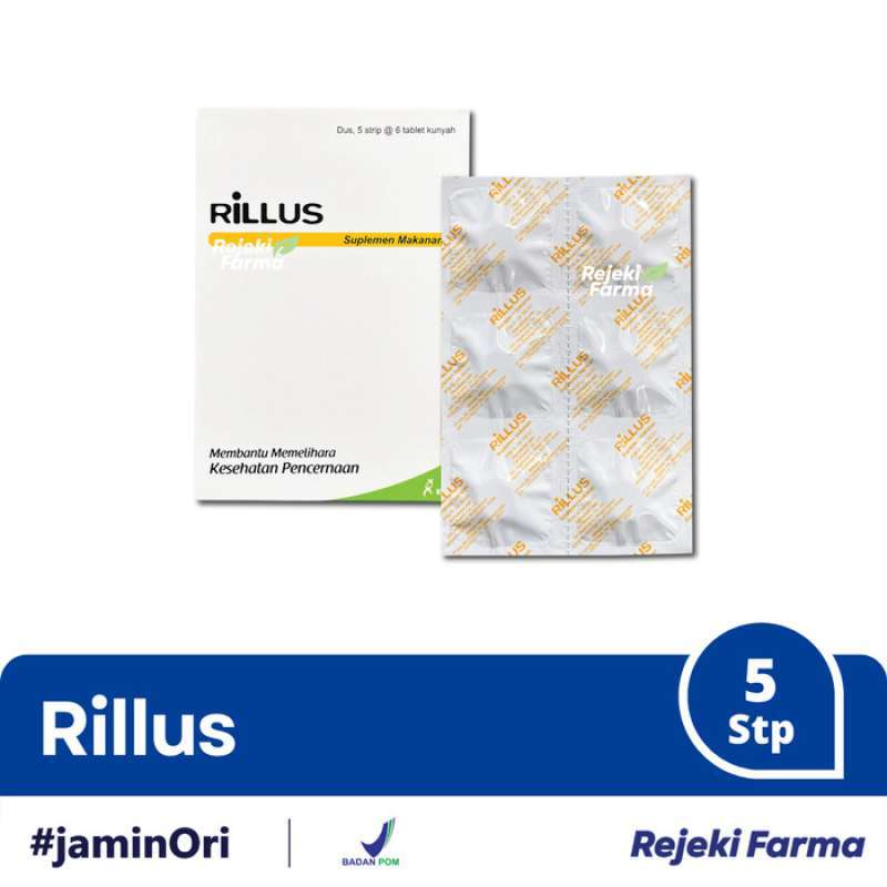 Promo Rillus 1 Box isi 5 Strip - Suplemen Pencernaan/Diare Rilus Boks ...