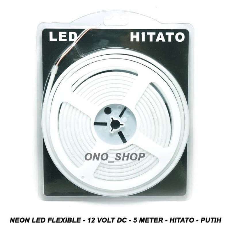 Promo Neon LED Flexible - 12 Volt DC - 5 Meter - Hitato - Putih Diskon ...