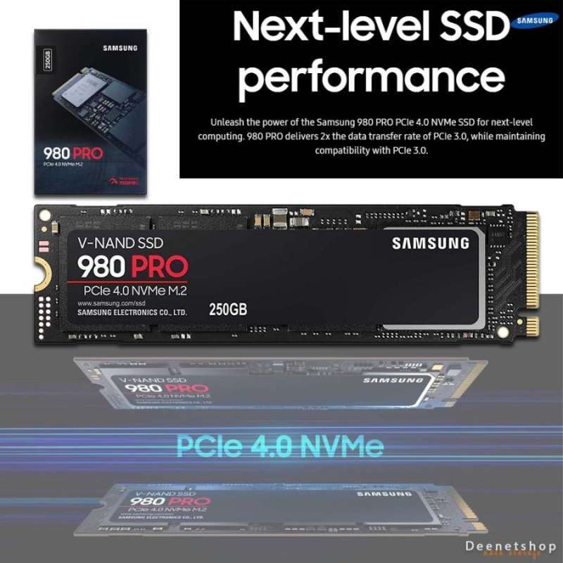 Jual SSD SAMSUNG 980 PRO 250GB - PCIE 4.0 NVME di Seller Deenetshop ...