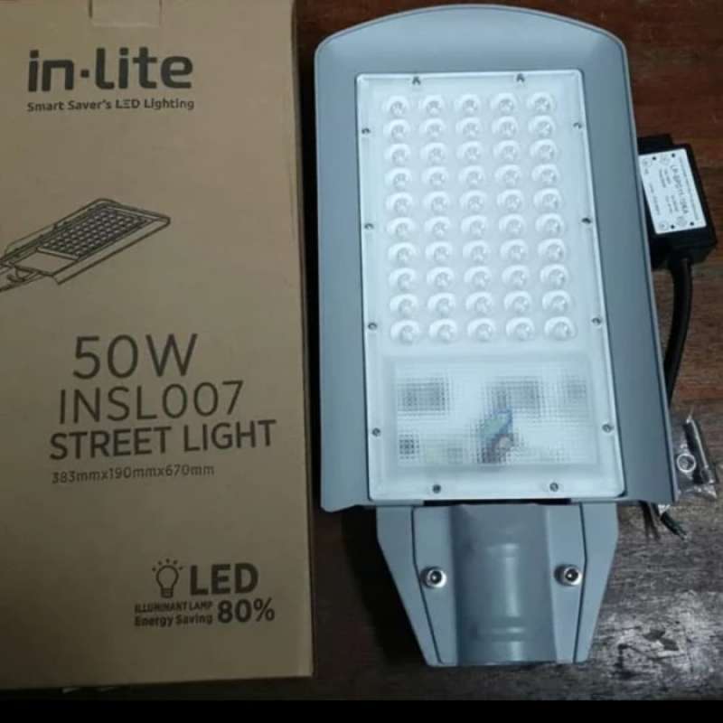 Promo Kap Lampu Jalan atau Lampu PJU LED 50 Watt Warna Putih IP 66 ...