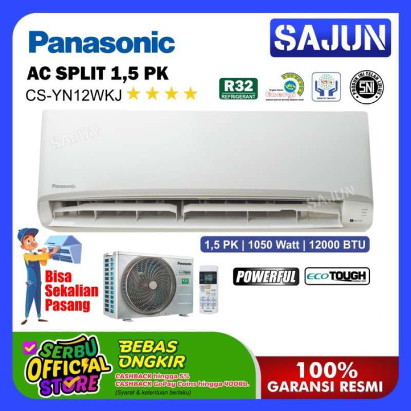 Promo Panasonic Ac Split 1,5 Pk Cs-Yn12Wkj Ac Split 1,5 Pk Freon R32 Yn12Wkj Diskon 2% di Seller ...