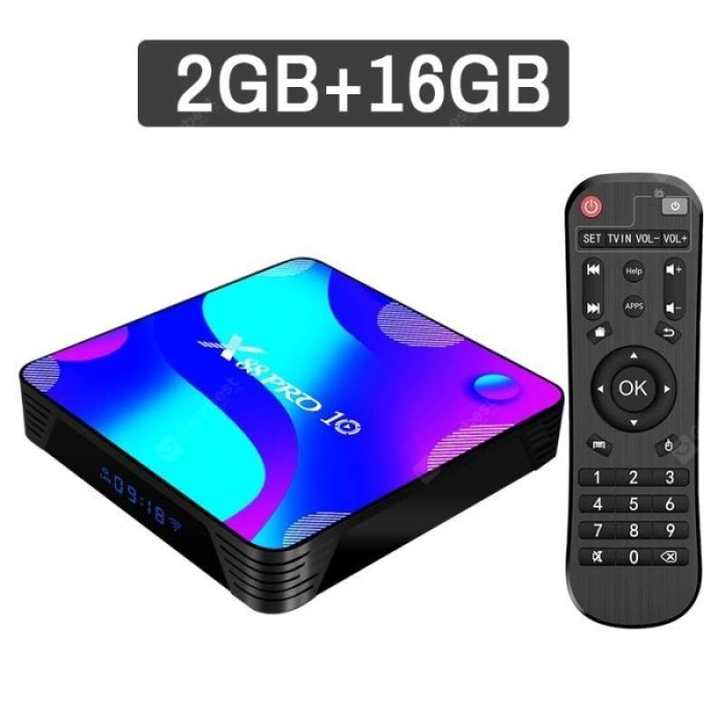 Promo STB ANDROID TV BOX X88 PRO 10 RK3318 RAM 2GB ROM 16GB NEW ANDROID ...