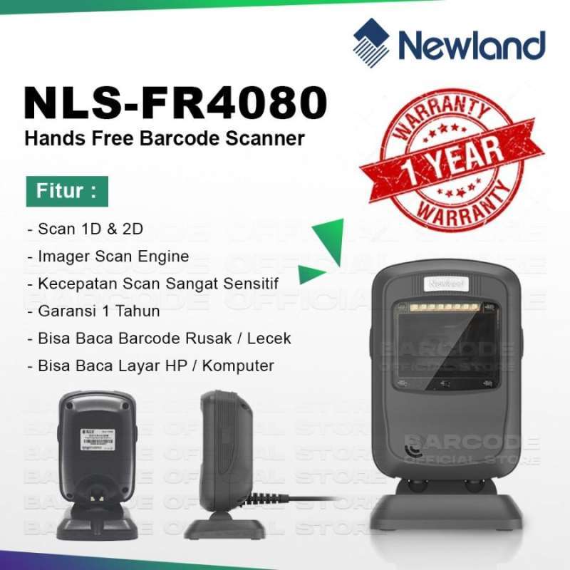Jual SCANNER BARCODE NEWLAND NLS-FR4080 IMAGER 2D SCAN QR CODE ( USB ...