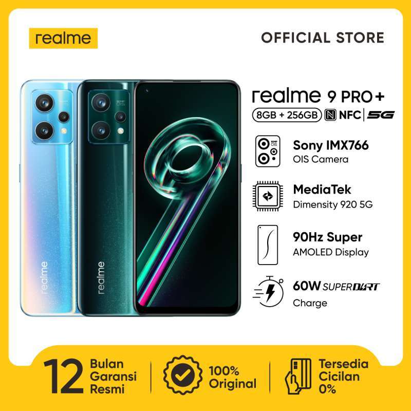 Jual realme 9 Pro+ 8GB/256GB [Sony IMX766 OIS Camera MediaTek Dimensity 920 5G Processor 60W ...