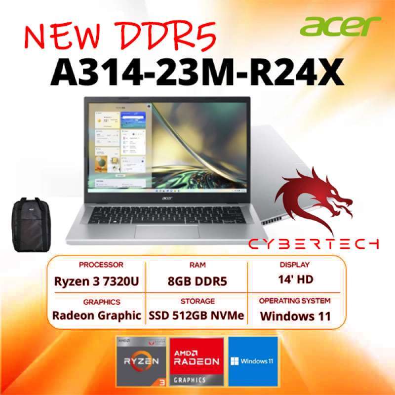 Promo Acer Aspire 3 A314-23m-r24x R3-7320u 8gb Ddr5 512gb Ssd Nvme ...