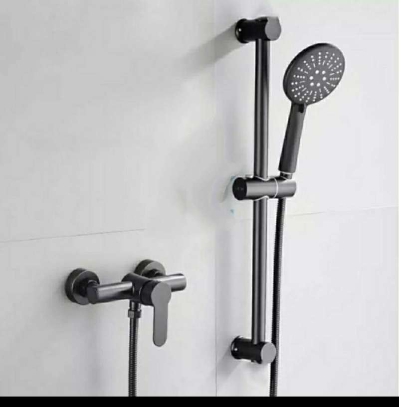 Promo Kran Bathtub Set Tiang Shower Hitam T92-Paket Set Shower ...