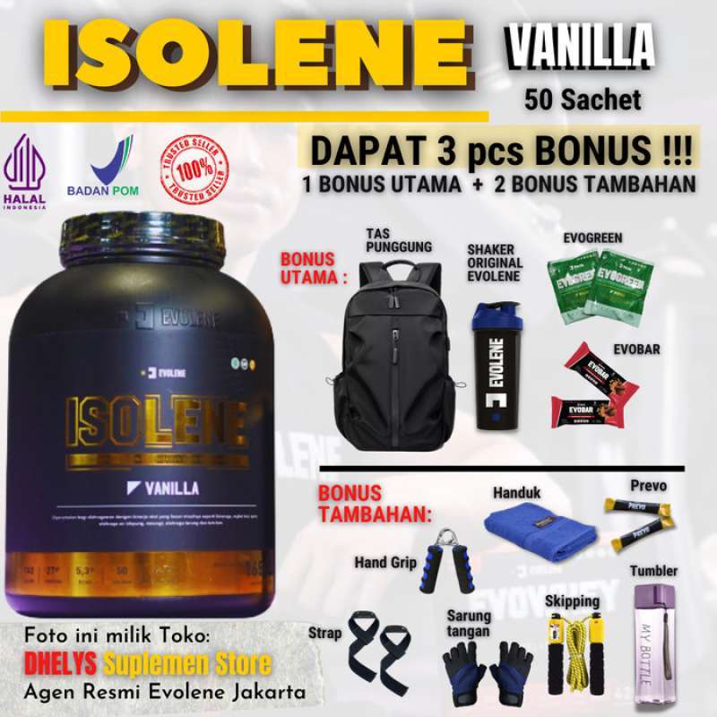 Promo Evolene Isolene Vanilla Whey Protein Isolate Susu Protein 50 ...