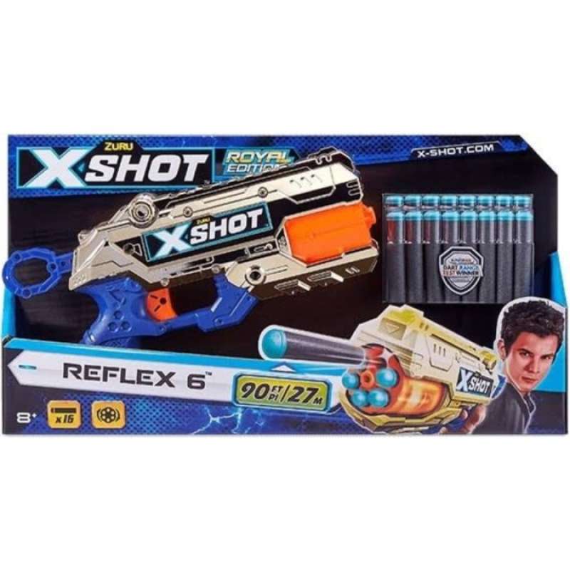 Promo Zuru X Shot XShot Royale Edition REFLEX 6 Golden Blaster Diskon ...