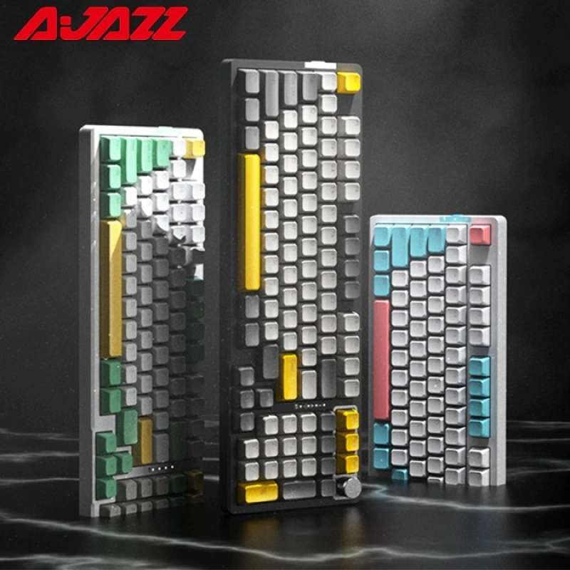 Jual Ajazz Ak966 Bluetooth Mechanical Keyboard Rgb Hot-swappable 96 ...