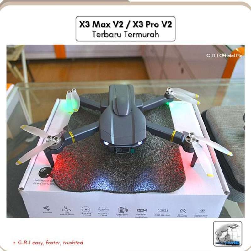 Promo Drone X3 Pro 4K V2 Eis 28 Menit Gps Brushless X3 Mav Pro 4K V2 ...