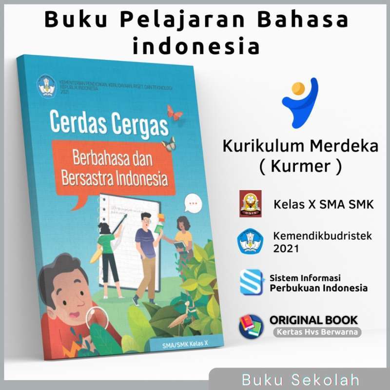 Jual Buku Paket Pelajaran Bahasa Indonesia Siswa Kelas Kls 10 1 Sma Smk Kurikulum Merdeka ...