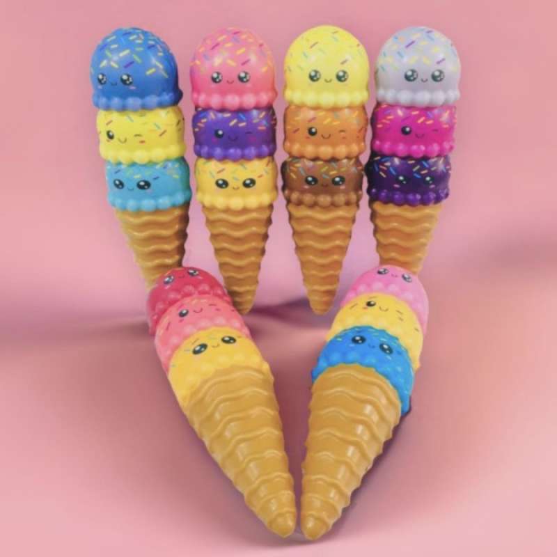 Jual JUMBO THREE SCOOPS ICE CREAM SQUISHY squishi es krim besar soft ...