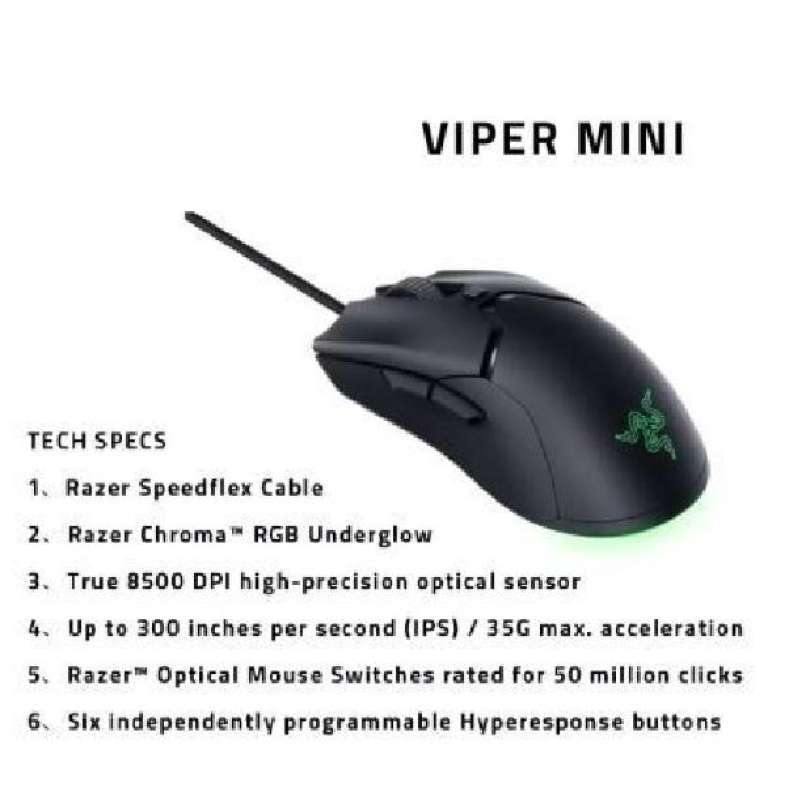 Jual Mouse Gaming Razer Viper Mini Original di Seller Keewee Shop ...