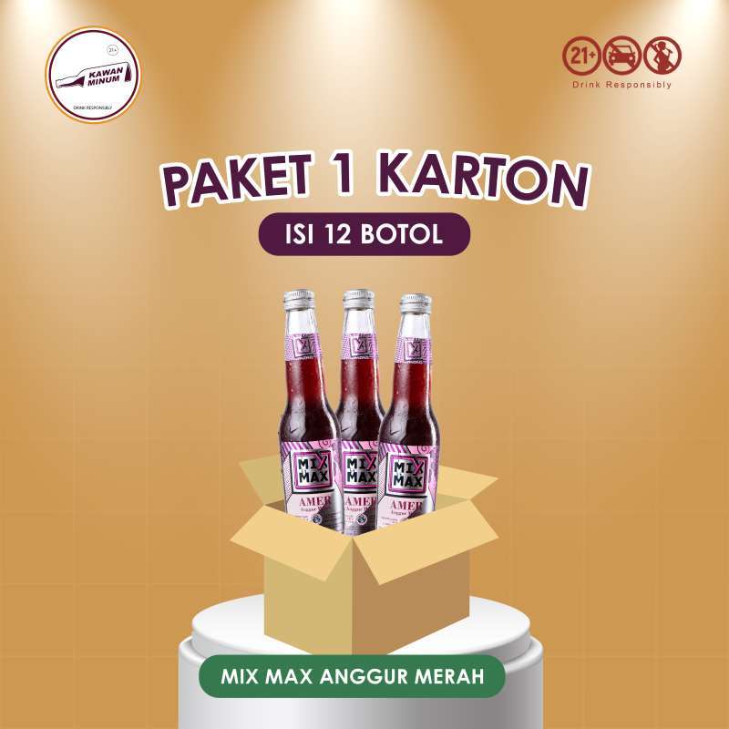 Promo Paket 1 Karton (12 Botol Mix Max Anggur Merah) Diskon 6% di ...