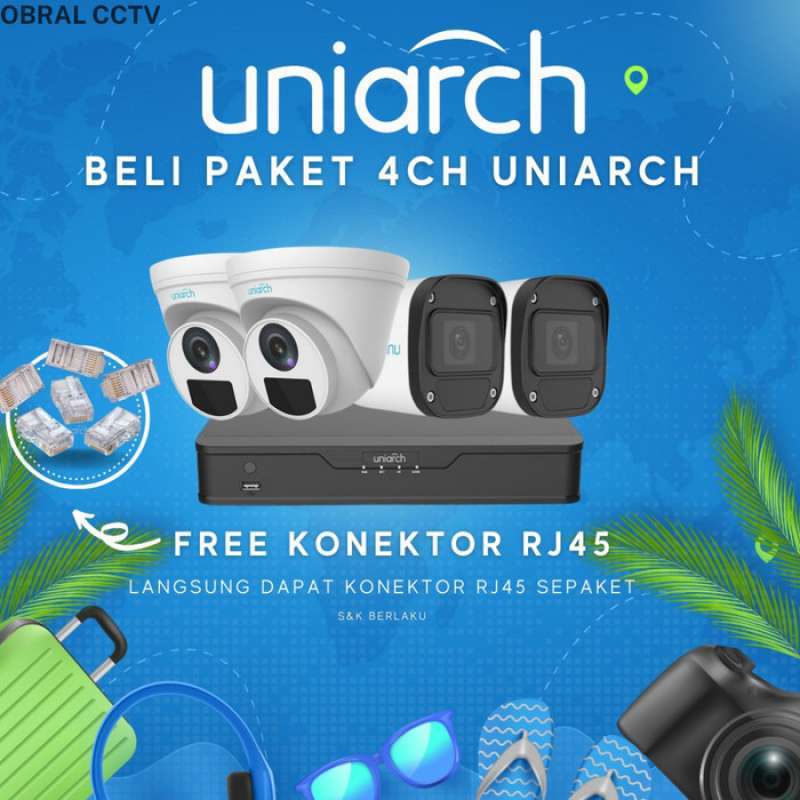 Promo Paket cctv ipcam uniarch 2mp GARANSI TUKAR BARU free konektor ...