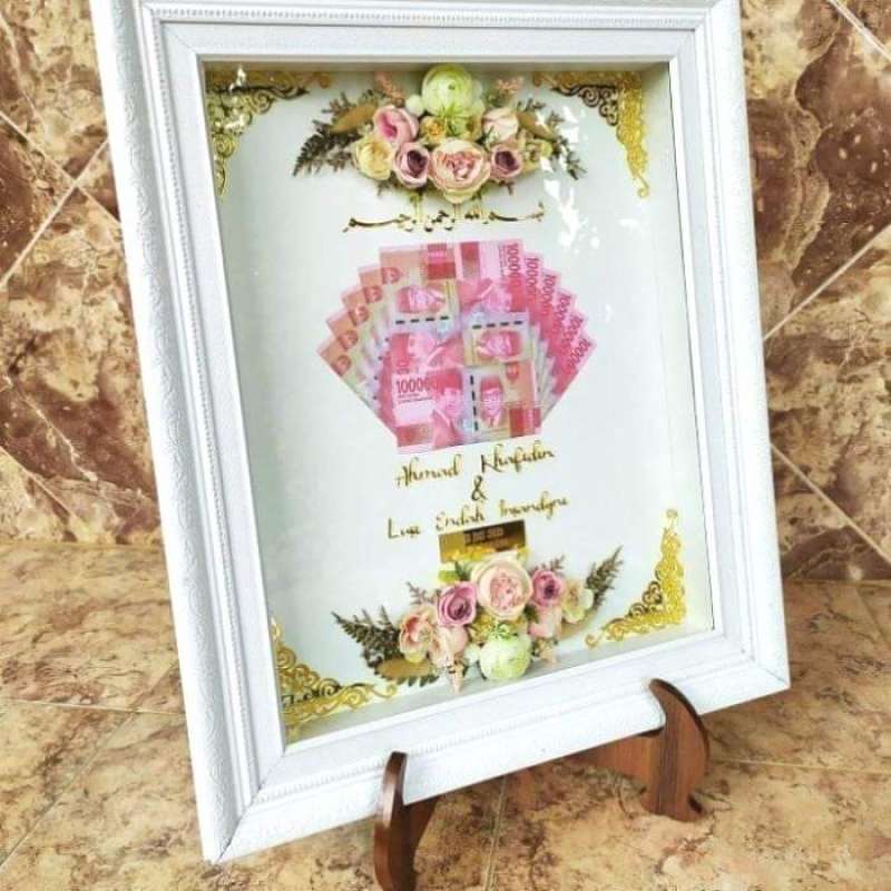 Jual MAHAR AKRILIK UANG KERTAS/FRAME PIGURA UKIR 30X40 (FREE PACKING KAYU) di Seller Mahar ...