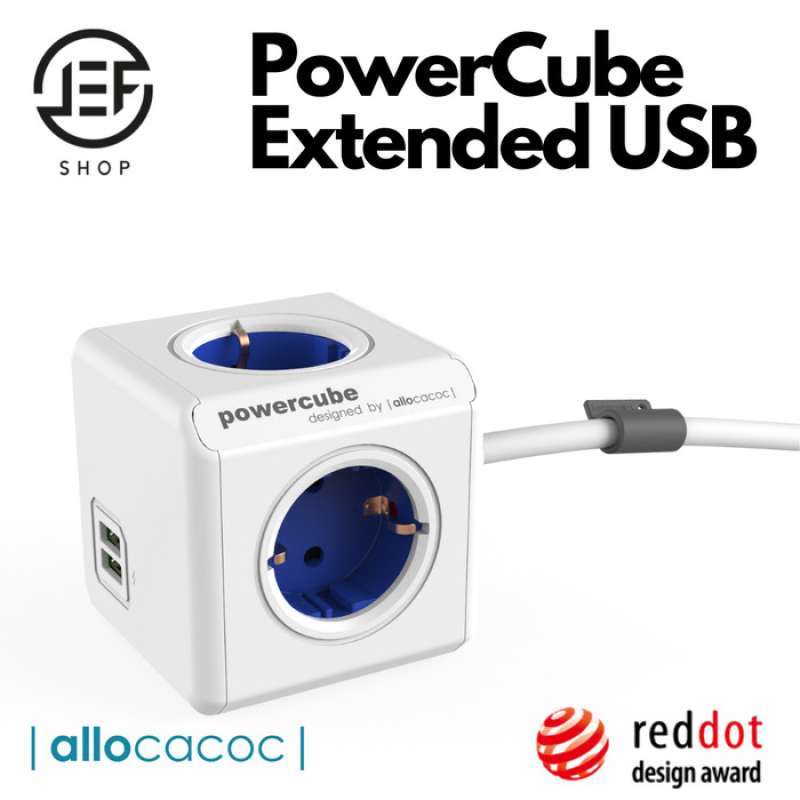 Promo Allocacoc Power Cube Extended Usb 1,5M - 4 Colokan Listrik 2 Usb ...