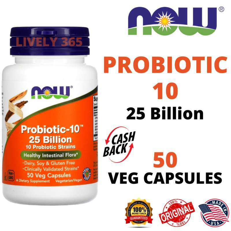 Jual NOW Foods | Probiotic 10 25 Billion Probiotik | 50 Veg Capsules di ...