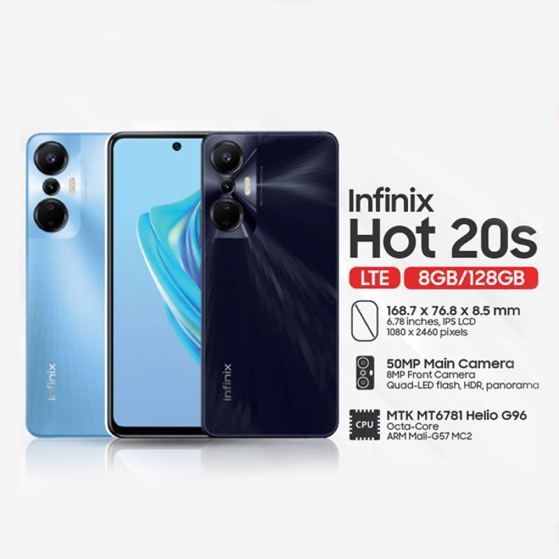 Promo Infinix Hot 20s Ram 8 Rom 128gb - Tempo Blue Diskon 39% Di Seller ...
