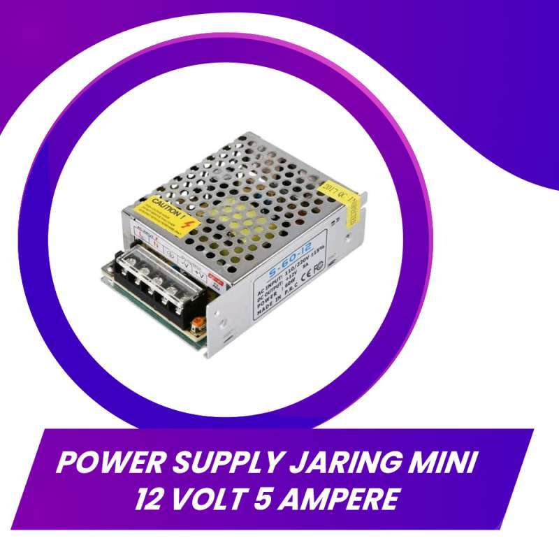 Jual POWER SUPPLY JARING MINI 12 VOLT 5 AMPERE di Seller BANDAR MULTI ...
