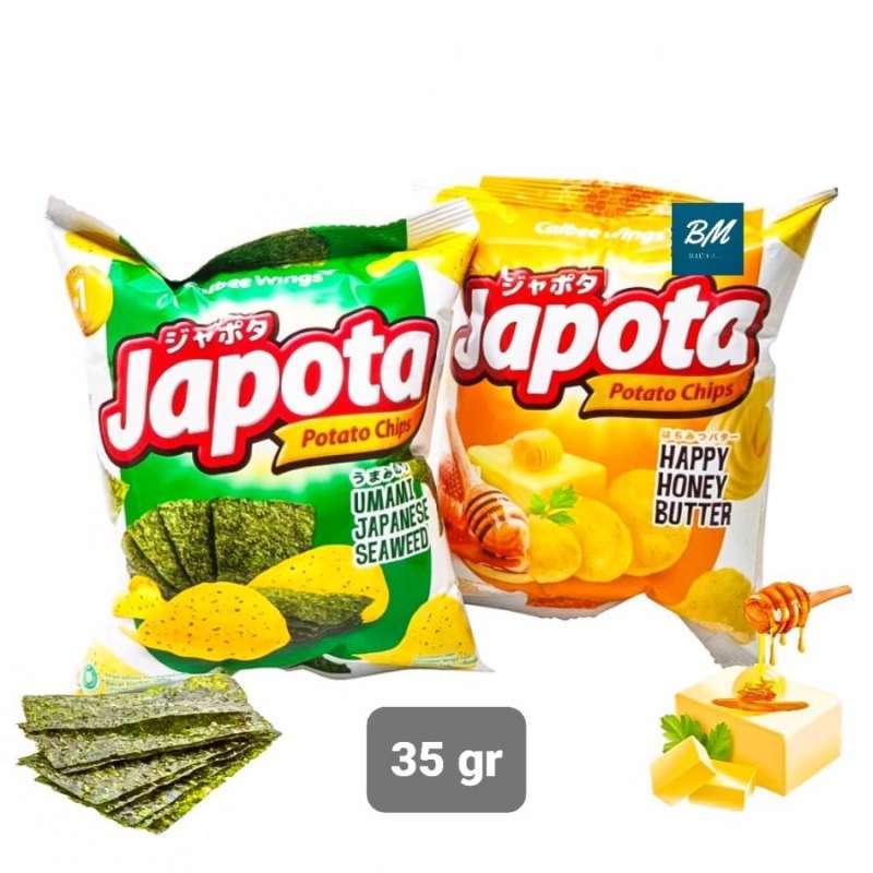Jual Japota Potato Chips 35 gr / Japota Seaweed 35 gr / Japota Honey ...