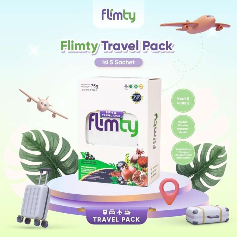 Promo Flimty Fiber Travel Pack (isi 5 Sachet) Diskon 2% Di Seller Toko ...