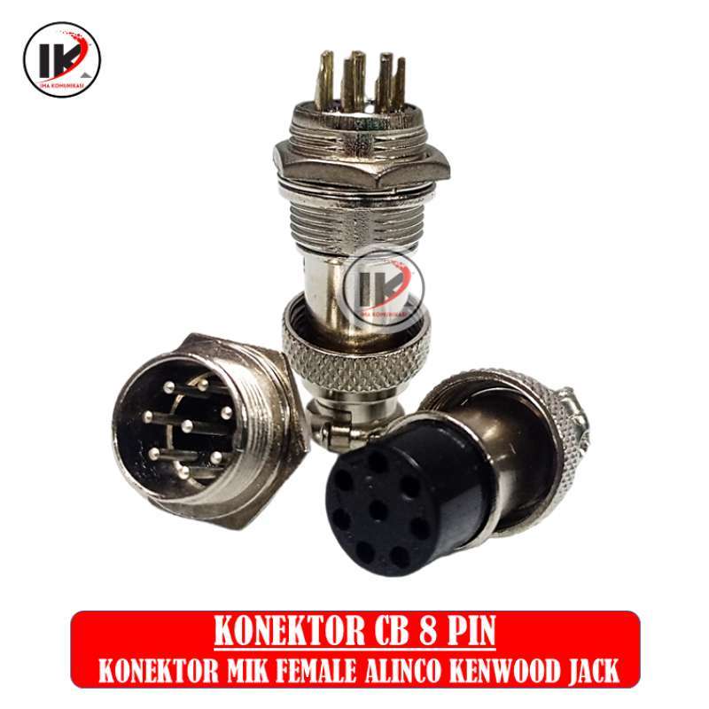 Jual KONEKTOR MIK 8 PIN Connector female mic 8 pin icom alinco kenwood ...