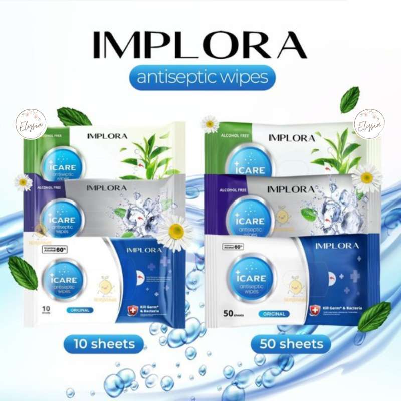 Jual Implora Icare Antiseptic / Implora Tissue Basah 10/50 Sheets ...