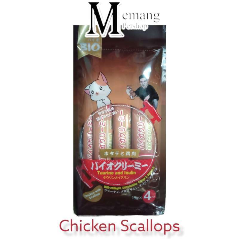 Jual Chicken Scallop - Bio Creamy Treats Liquid Snack Kucing Di Seller ...