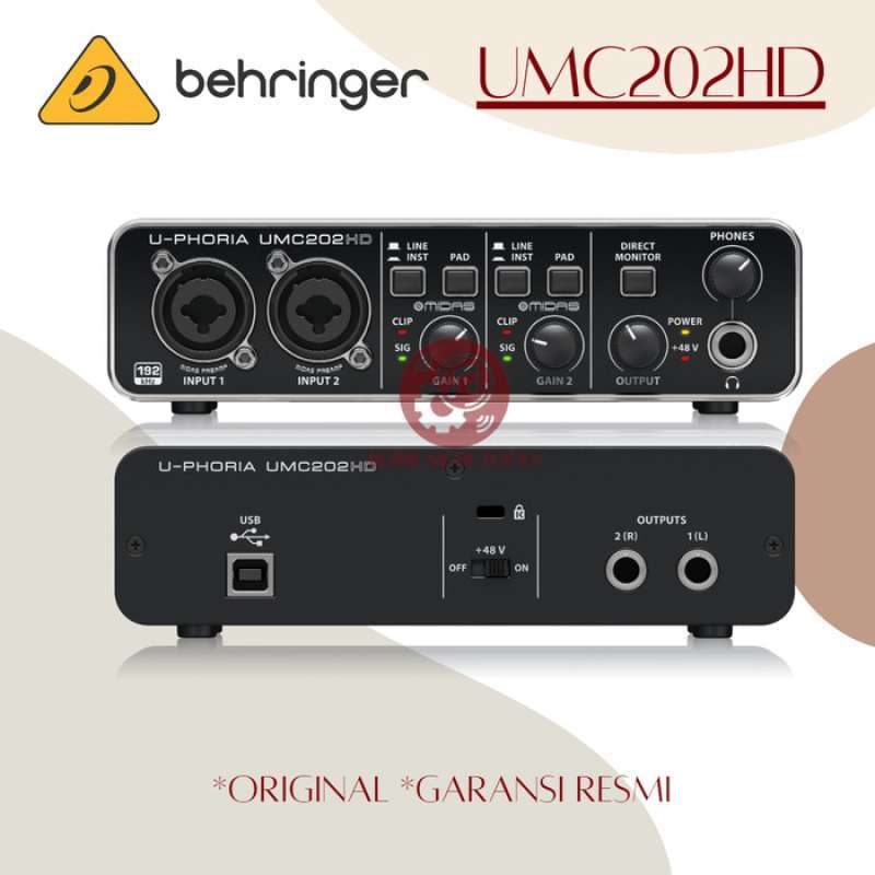 Jual Behringer Umc202hd Usb Audio Interface With Midas Mic ...