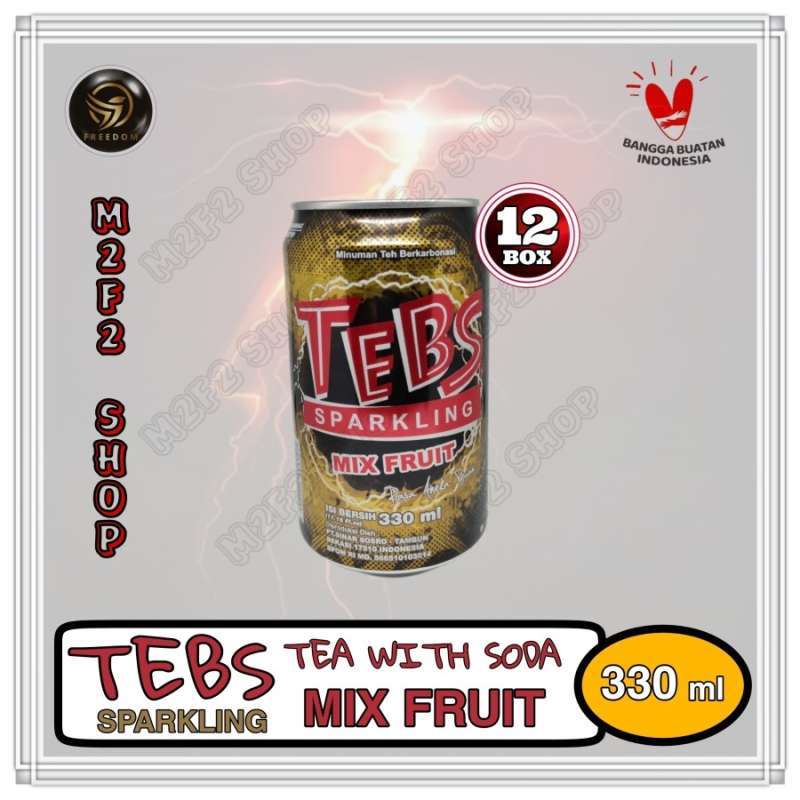 Promo TEBS Sparkling Mix Fruit Can | Minuman Teh Soda Kaleng - 330 ml ...
