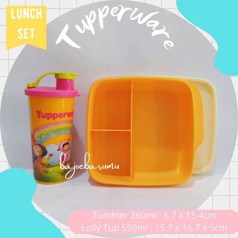 Promo Tupperware Lunch Box Set Tempat Bekal Kotak Makan Fun Tumbler ...