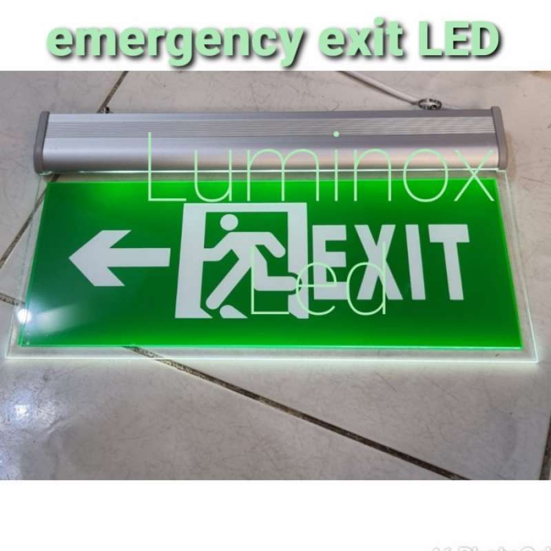 Promo Exit Emergency Sign Darurat Led 220V Acrylic Tanda Keluar 12Led ...