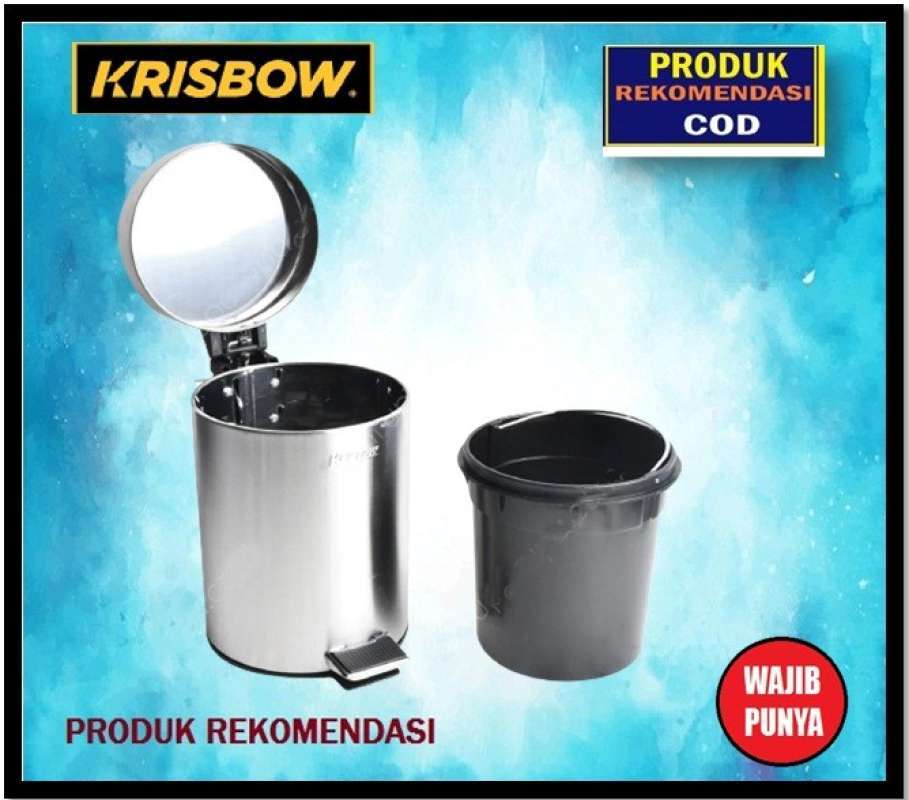 Promo Tempat sampah Pedal bin KRISBOW 5 L stainless tong sampah kaki ... Promo Tempat sampah Pedal bin KRISBOW 5 L stainless tong sampah kaki ...