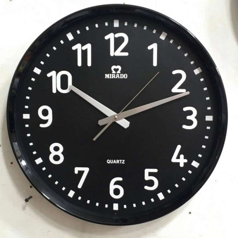 Promo Jam Dinding Besar Mirado Mesin Seiko Original 8846 Black Diskon ...