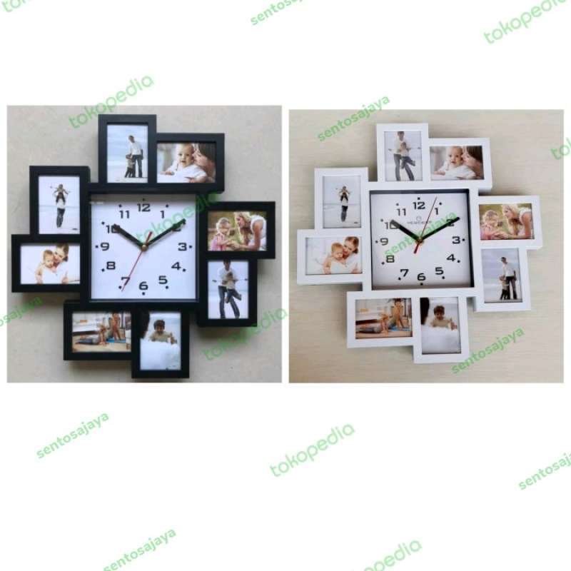 Promo Jam Dinding Minimalis Dengan Frame Foto Diskon 23% di Seller ...