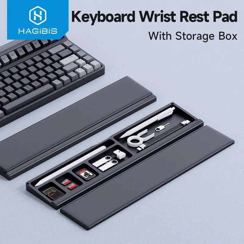 Jual Hagibis Keyboard Wrist Rest Pad Ergonomic Soft Memory Foam - Black ...