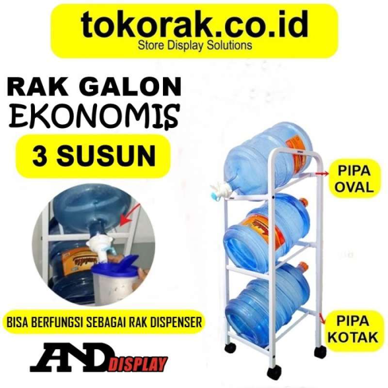 Jual Rak Besi Galon Air 3 Susun - Rak Dispenser Air - Rak Galon ...