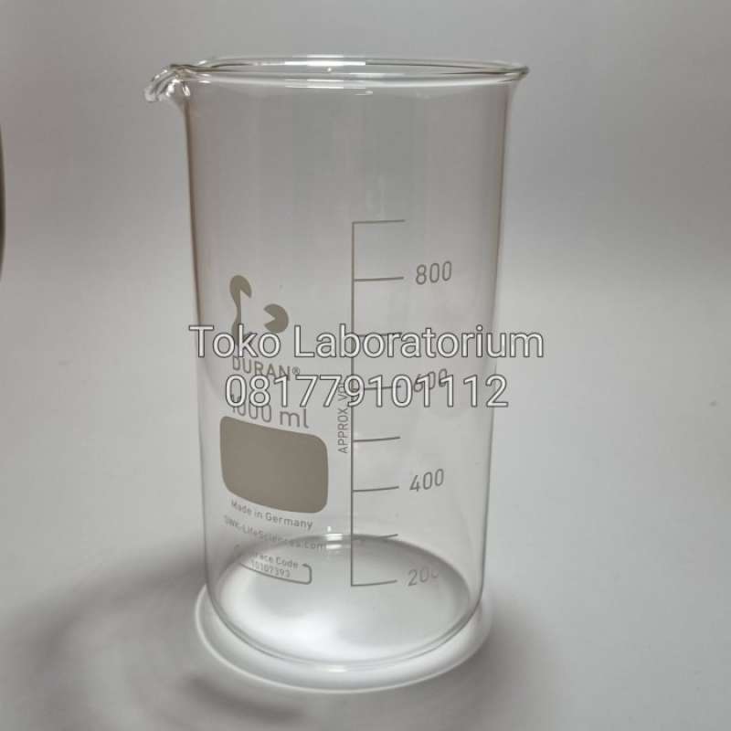 Promo Beaker Glass Tall Form 1000 Ml Duran / Gelas Kimia 1000 Ml Duran ...