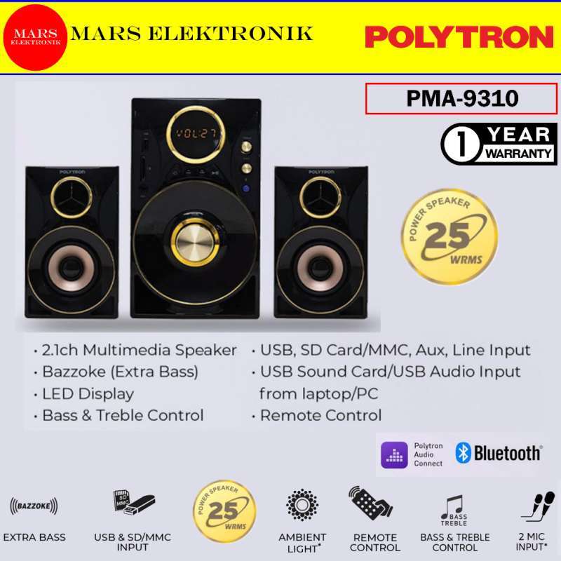 Jual SPEAKER POLYTRON MULTIMEDIA BLUETOOTH PMA-9310 POLYTRON SPEAKER ...