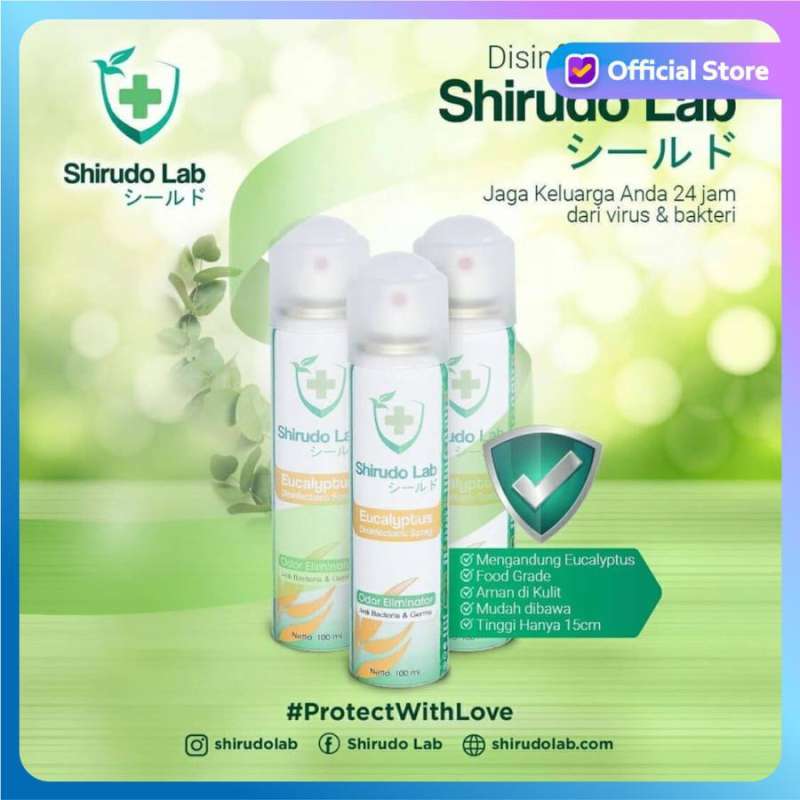Jual Shirudo Lab - Eucalyptus Disinfectant Spray | Desinfektan Spray ...