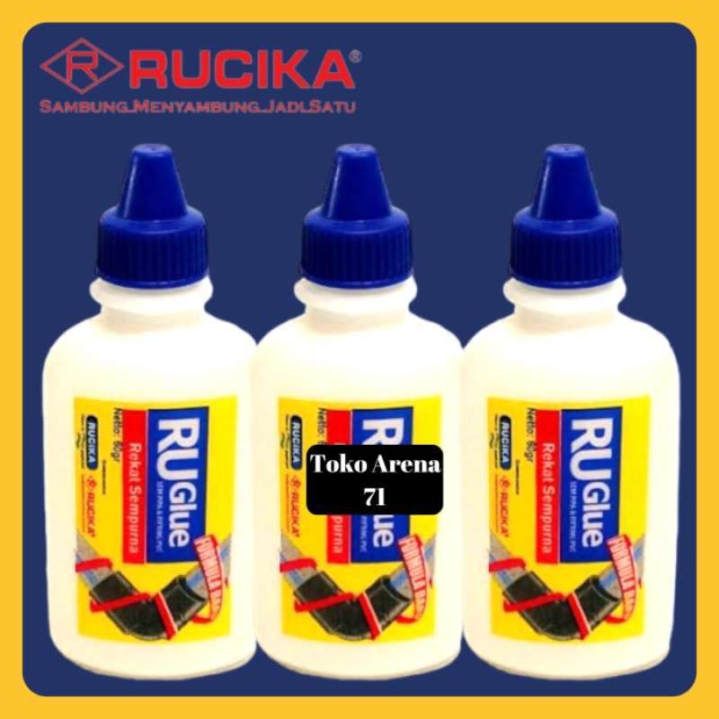 Promo Lem botol rucika Ruglue 60 Gr Lem Pipa paralon PVC botol tetes 60 ...