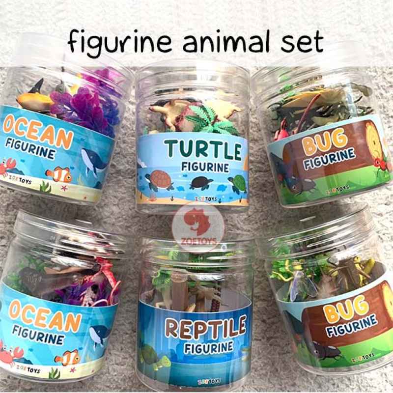 Jual Zoetoys Small Ocean Animals Complete Medium | Aneka Mainan Hewan ...