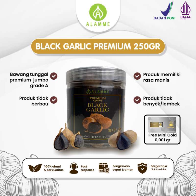 Promo Black Garlic Bawang Hitam Tunggal Lanang Jumbo Premium Alamme 250 ...