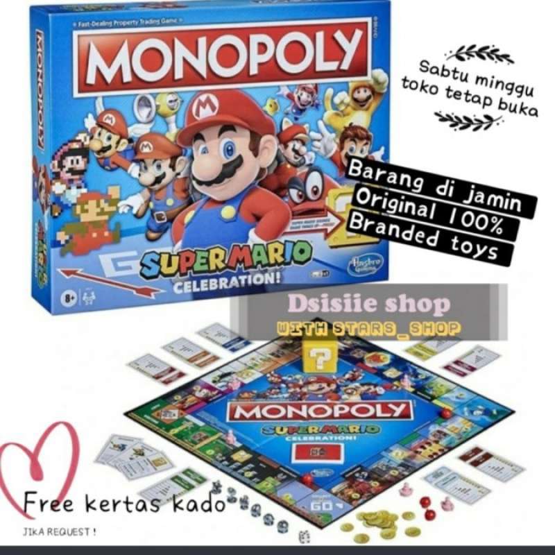 Promo Monopoly Super Mario Celebration Edition Hasbro Original / Board ...