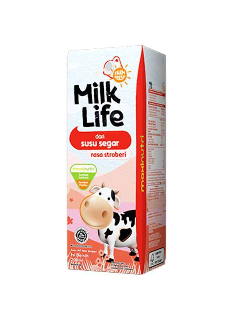Jual Milk Life Uht Teens Strawberry 200ml Di Seller Farmers Market ...