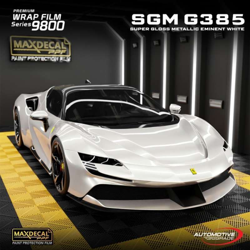 Promo MAXDECAL 9800 SGM G385 EMINENT WHITE Super Gloss Metallic PPF ...